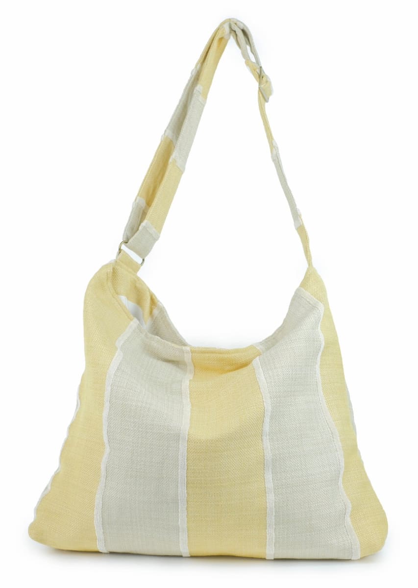 Square Sling Bag (Yellow/Cream Stripes) – Re-store